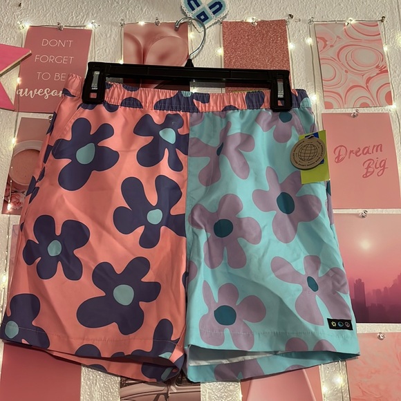 aLab | Shorts | Nwt Aesthetic Flower Board Shorts | Poshmark